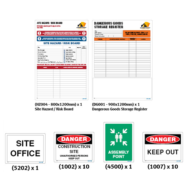 Site Signage Pack - 24 pcs | Powerpac Group