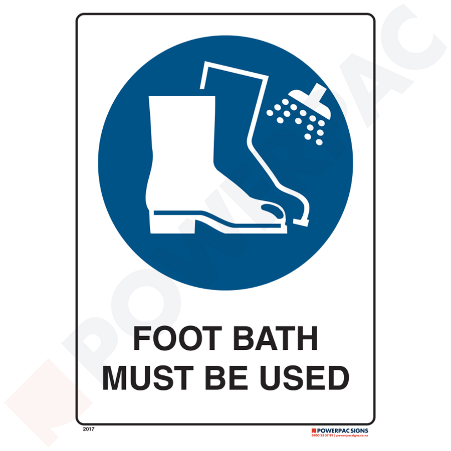 Mandatory Signs - Foot Bath Must be Used | Powerpac Group