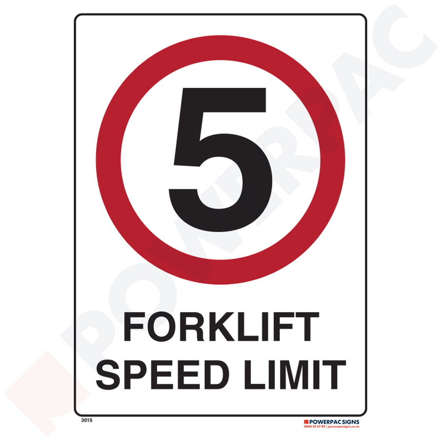 Prohibiting Signs - 5kph Forklift Speed Limit | Powerpac Group