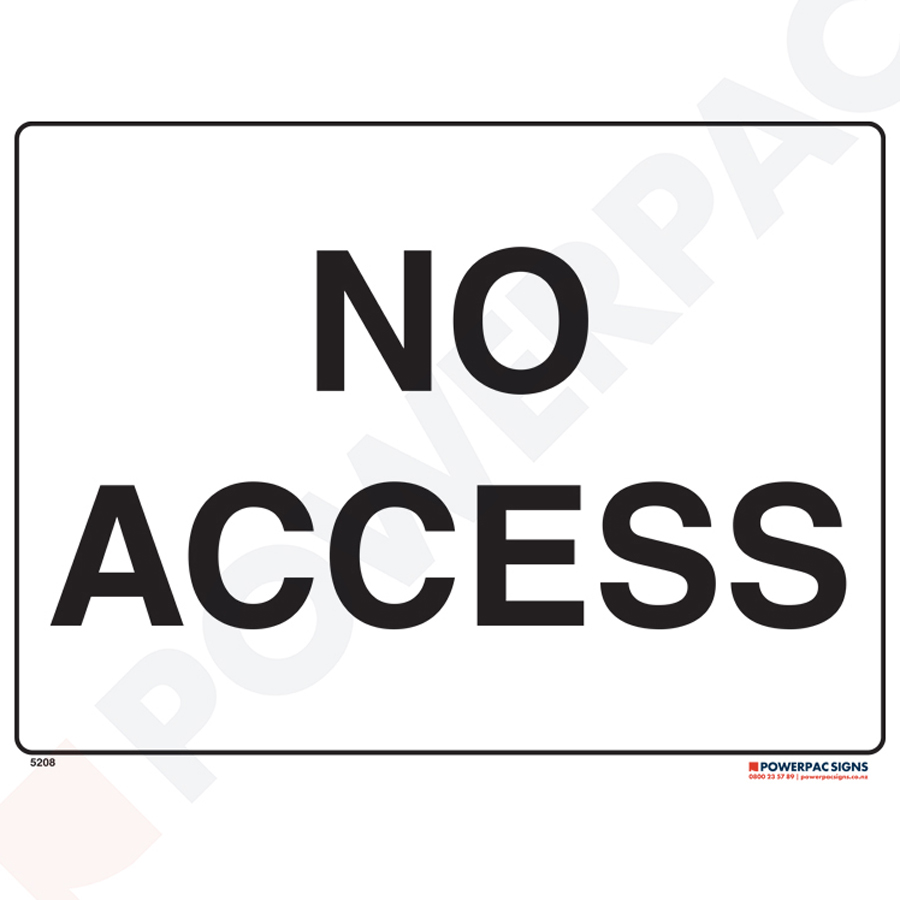 Restricted Area Signs - No Access | Powerpac Group