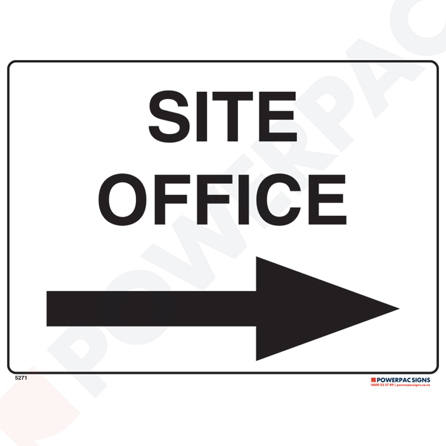 Restricted Area Signs - Site Office Right | Powerpac Group