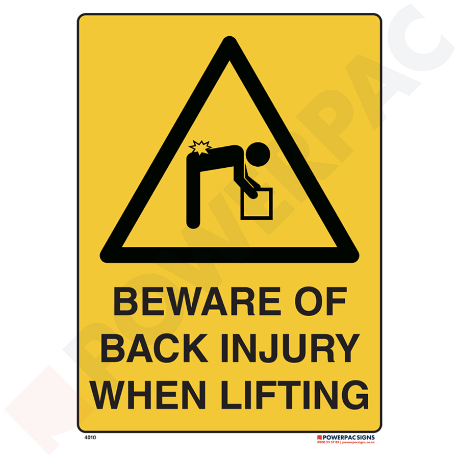 Warning Signs - Beware of Back Injury When Lifting | Powerpac Group