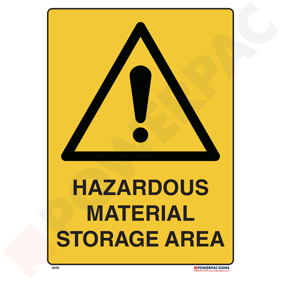 Warning Signs - Hazardous Material Storage Area | Powerpac Group