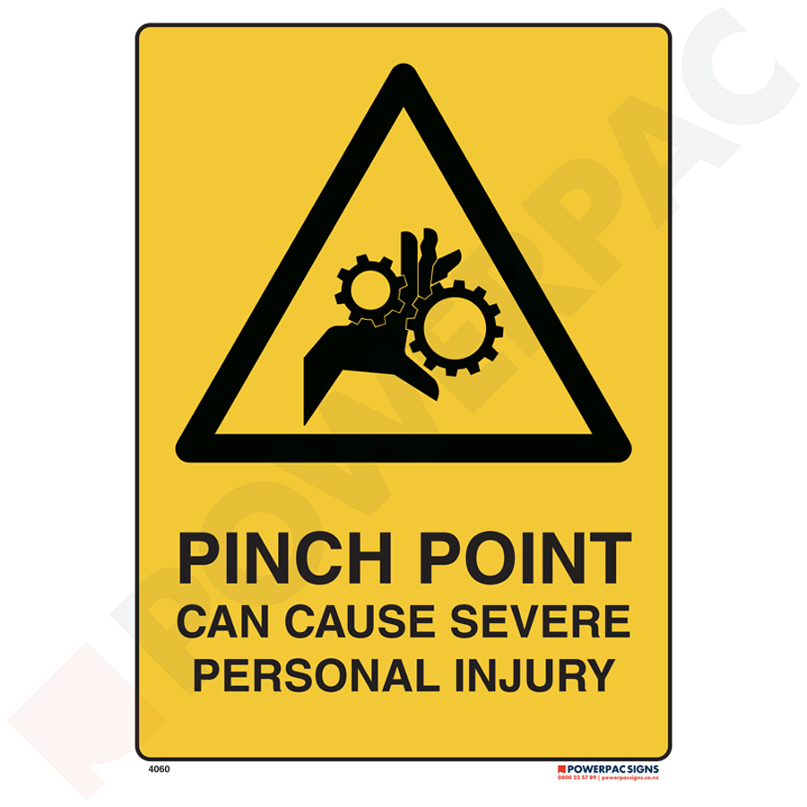 Warning Signs - Pinch Point Can Cause Severe Personal Injury | Powerpac ...