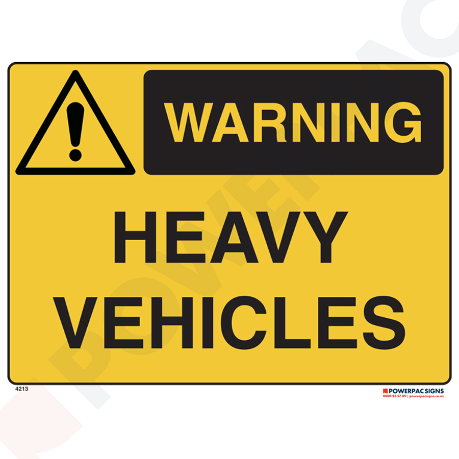 Warning Signs - Heavy Vehicles | Powerpac Group