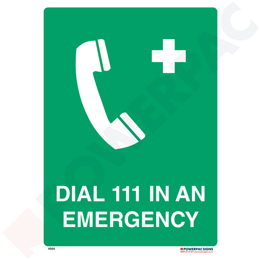 Emergency Signs - Dial 111 in an Emergency | Powerpac Group