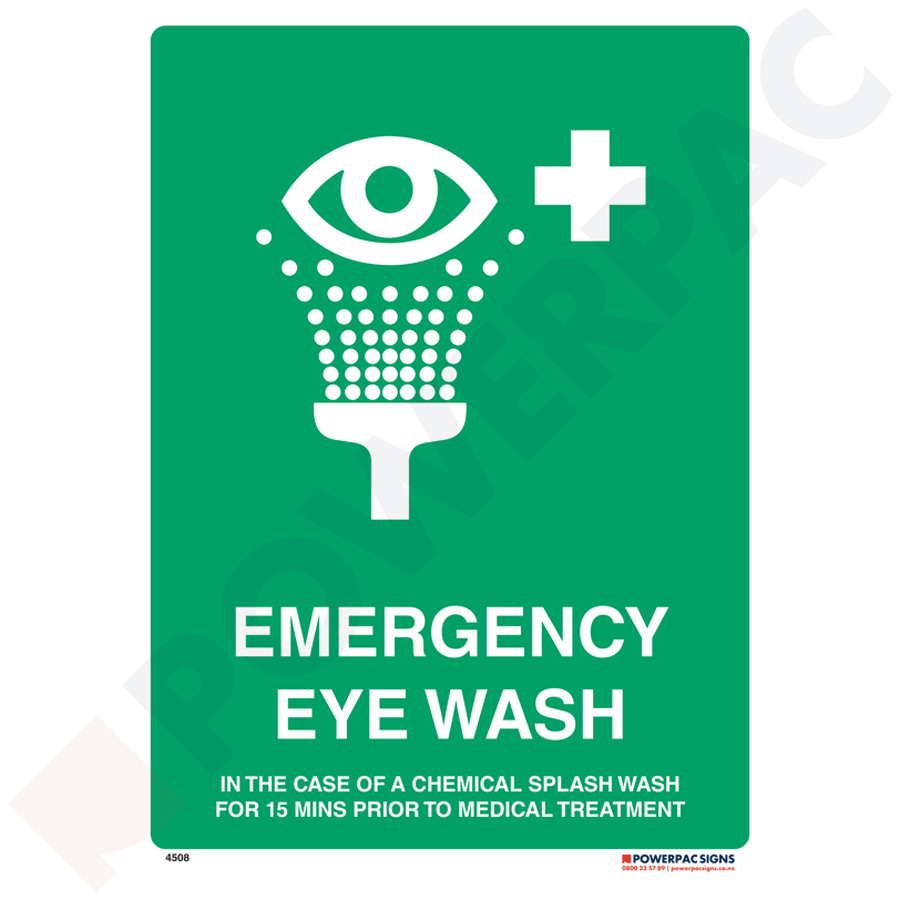 Emergency Signs - Emergency Eye Wash | Powerpac Group