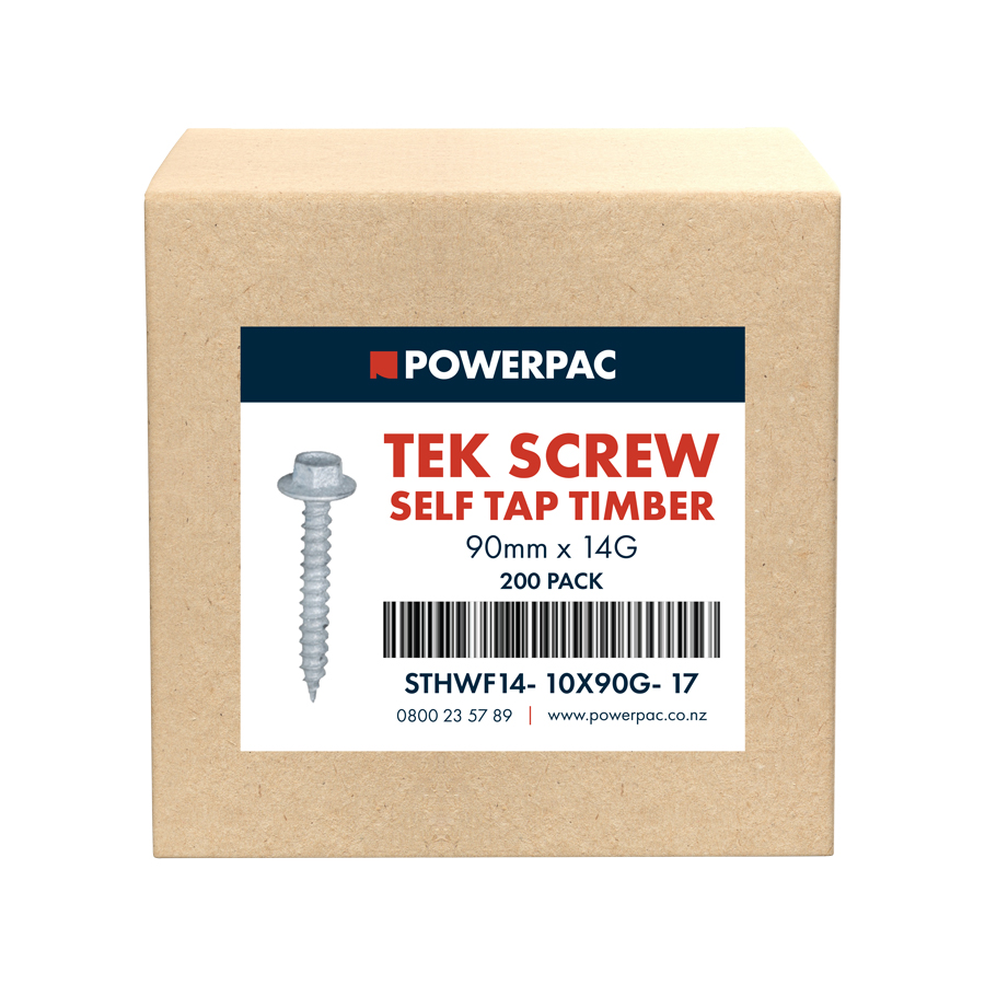 Self Tapping Timber Screw 14G x 90mm -250pk | Powerpac Group