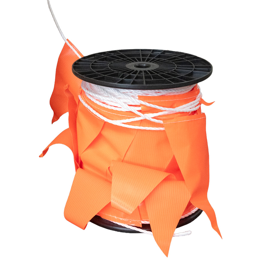 Rope with Flags Bunting 100m - Orange | Powerpac Group
